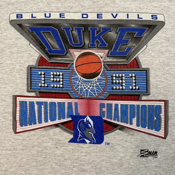 Tops | Vintage Duke Blue Devils 1991 Ncaa Basketball National Champions ...